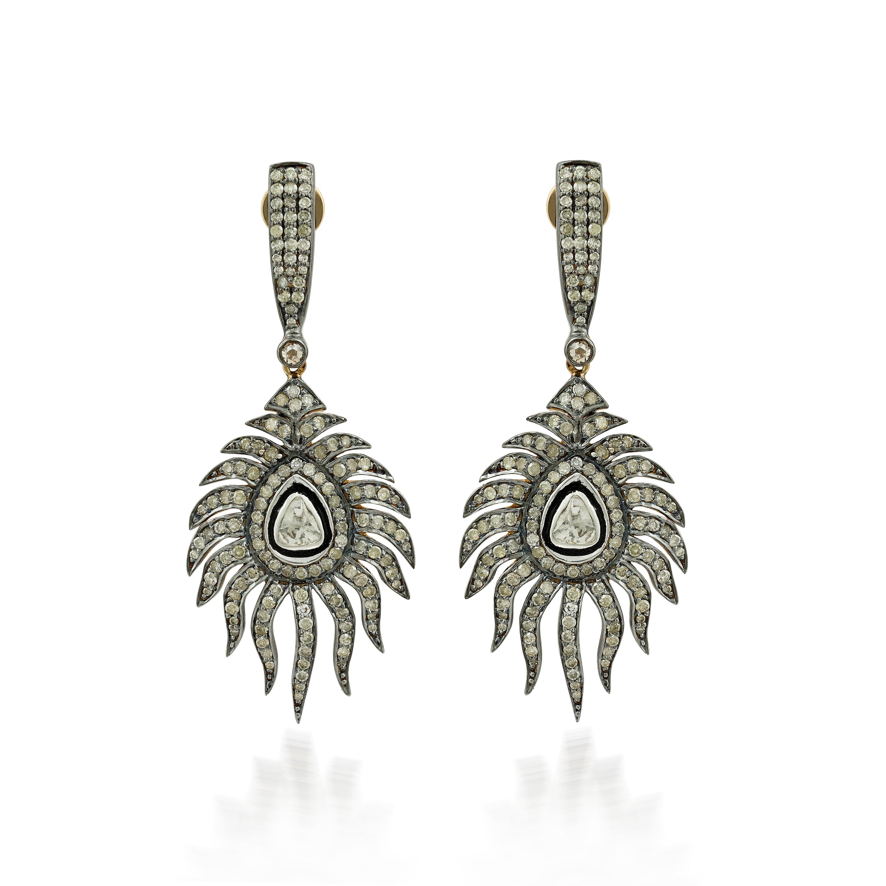 Victorian Diamond Plume Earrings – VerveJewels Vintage Collection